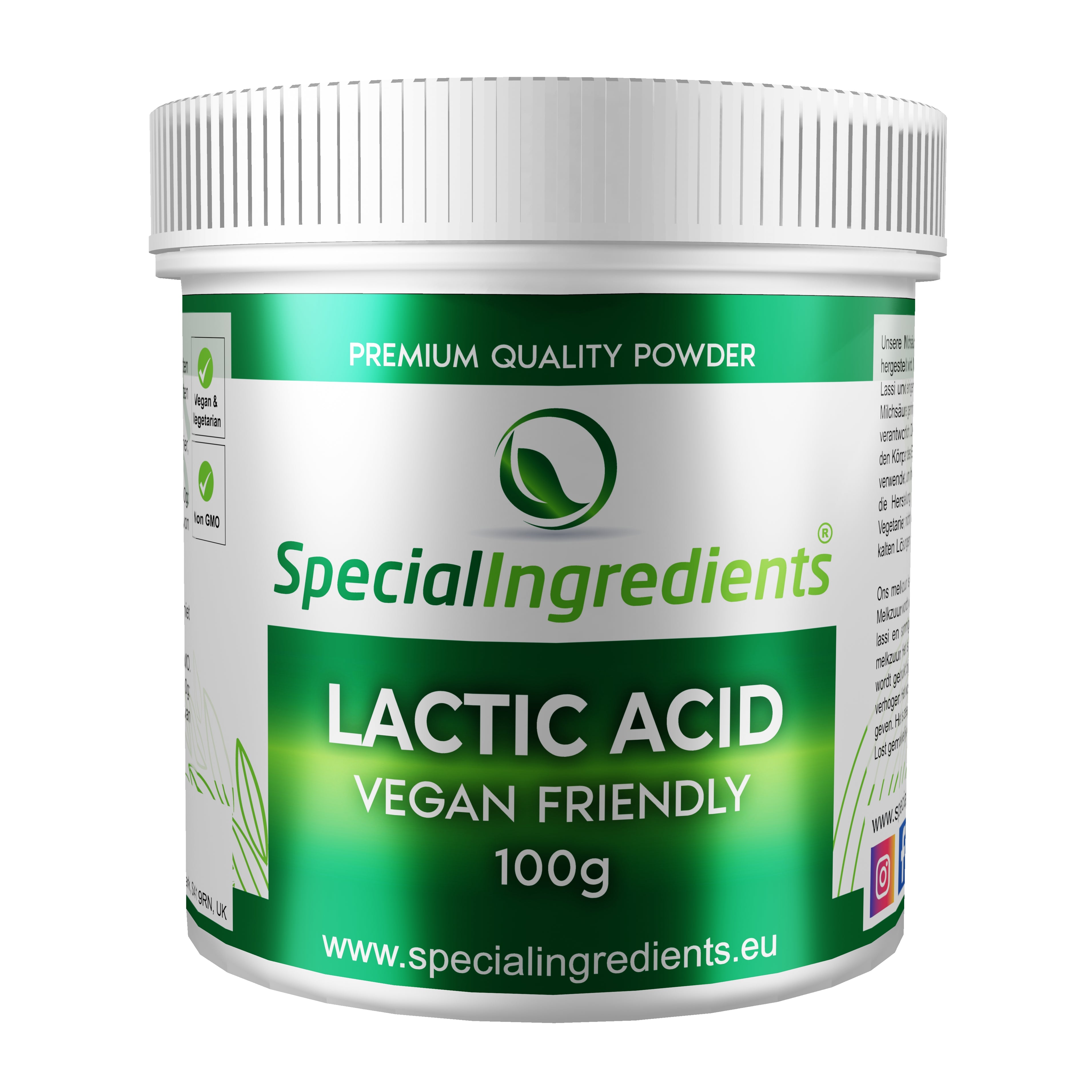 Lactic Acid Powder (Vegan friendly) – Special Ingredients Europe