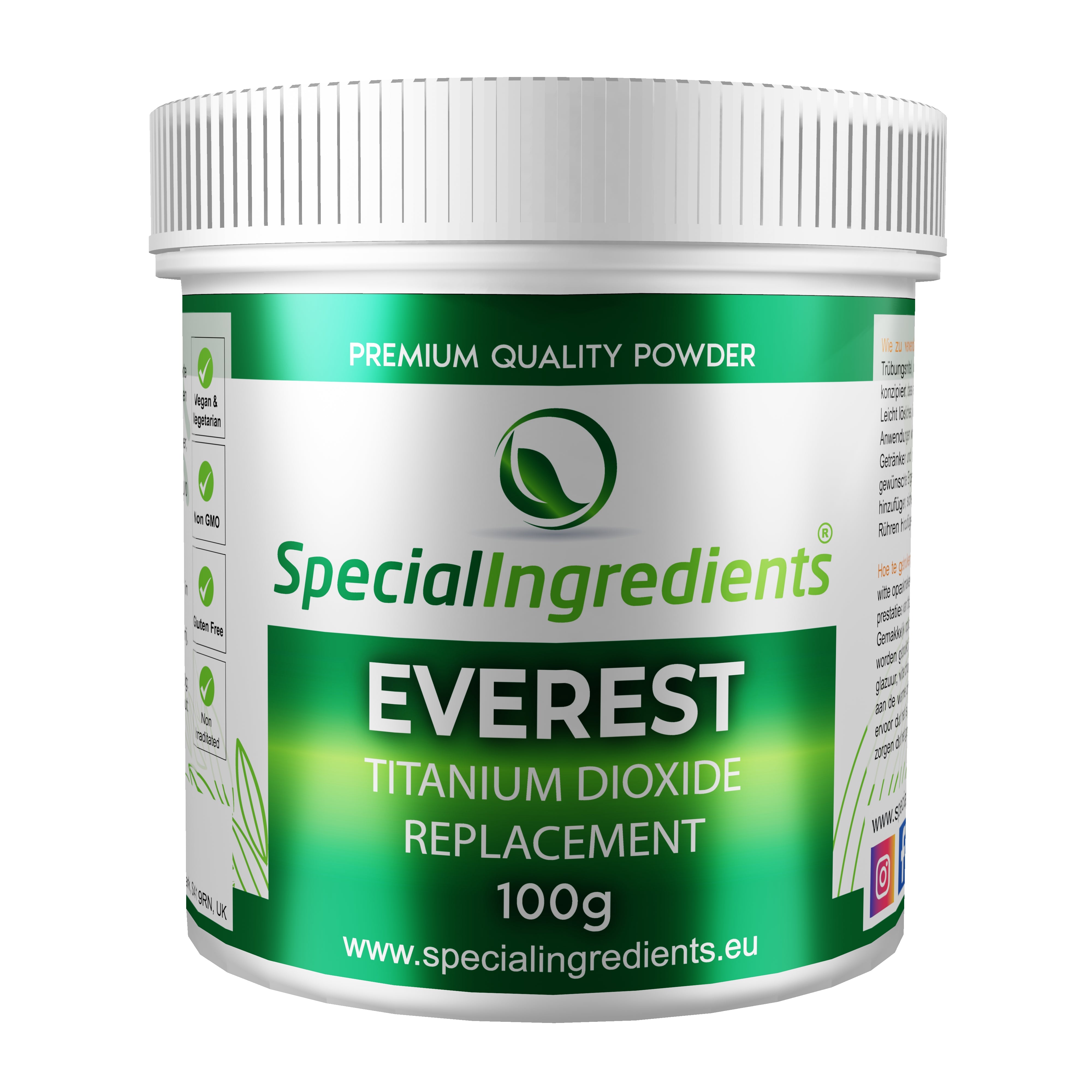 Everest Powder - Titanium Dioxide alternative – Special Ingredients Europe